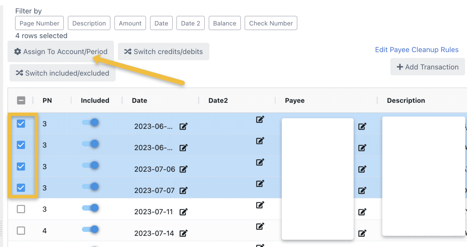 How To Assign Transactions To Multiple Accounts