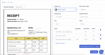 How To Scan Receipts Into Excel - DocuClipper