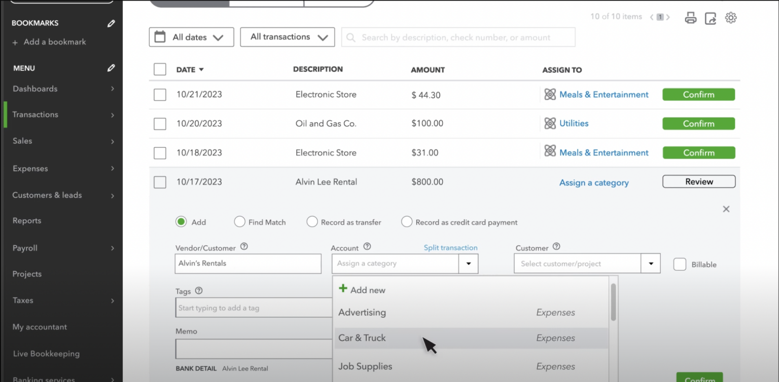 How To Categorize Credit Card Transactions In QuickBooks