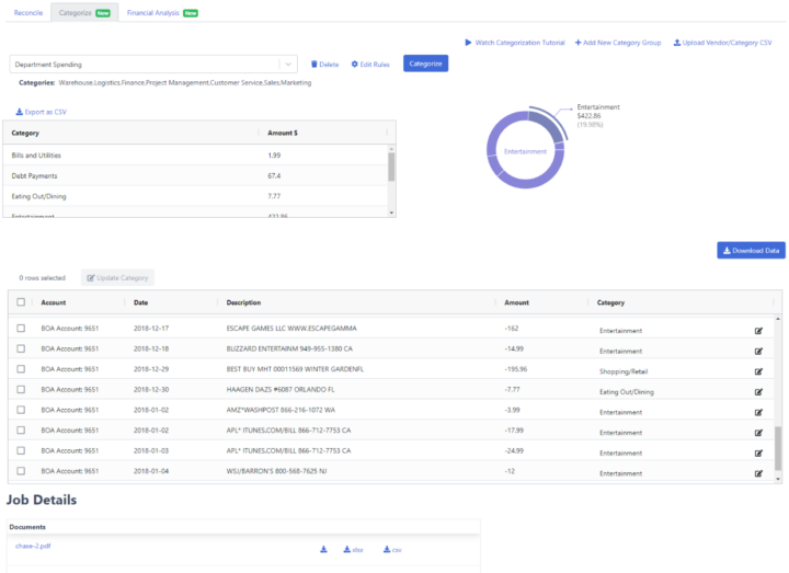 Accounting OCR For Bank Statements, Invoices, Receipts