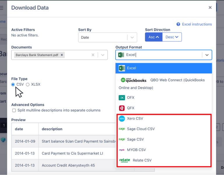 How To Convert Barclays Bank Statements To Excel, CSV, And QBO In 1 Minute Or Less - DocuClipper