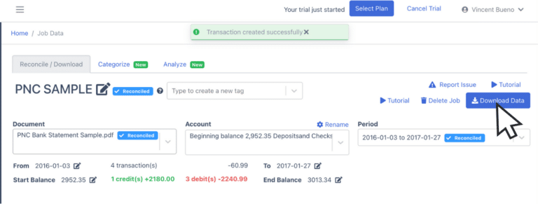 How To Convert PNC Bank Statement To Excel, CSV, And QBO