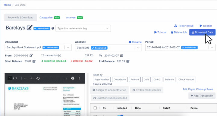 How To Convert Barclays Bank Statements To Excel, CSV, And QBO In 1 Minute Or Less - DocuClipper