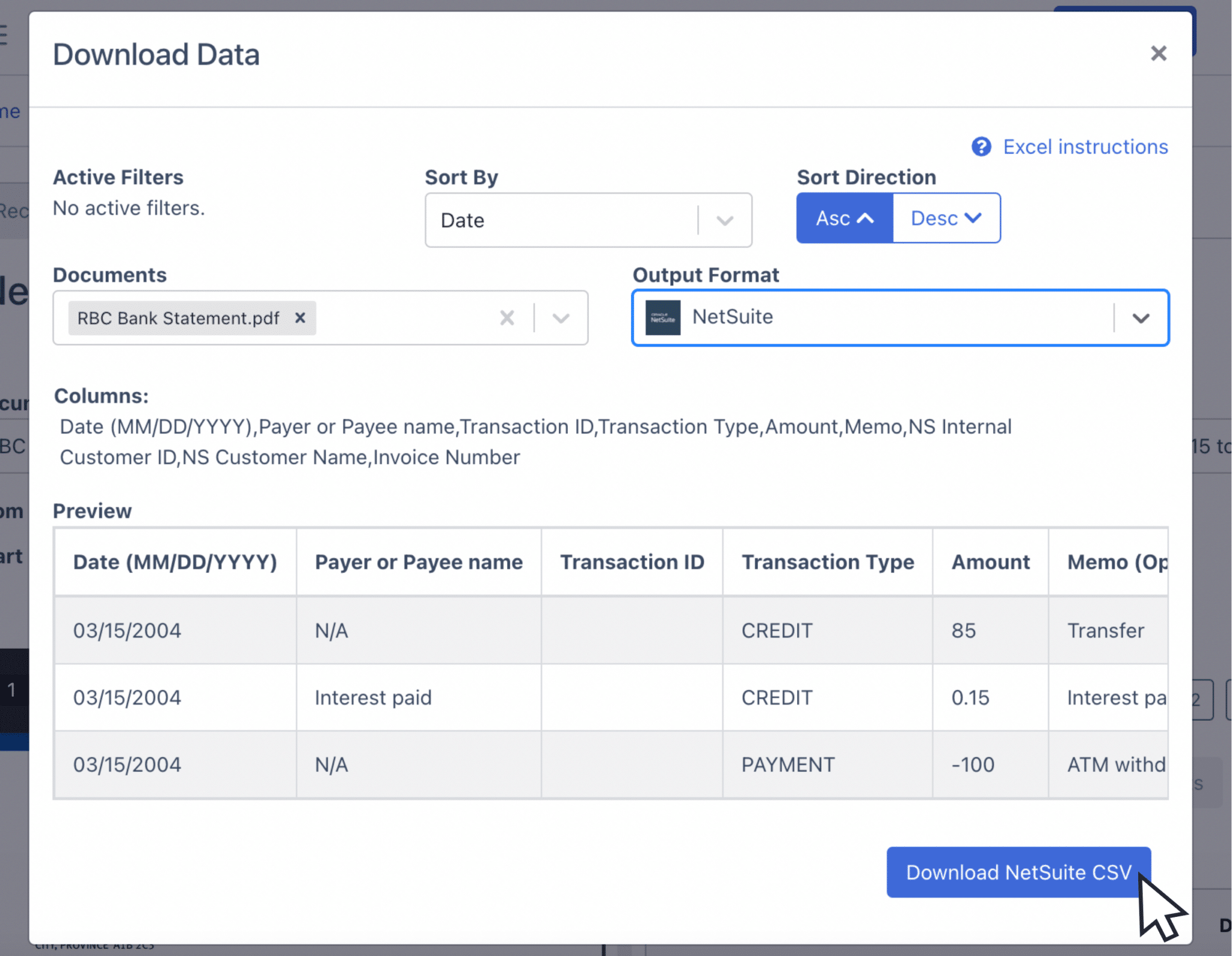 How To Import Bank Statement Into NetSuite - DocuClipper