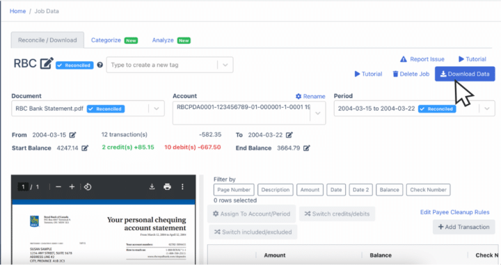 How To Convert RBC Bank Statement To Excel, CSV, And QBO In 1 Minute Or Less - DocuClipper