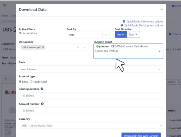 How To Convert UBS Bank Statements To Excel, CSV, And QBO In 1 Minute ...