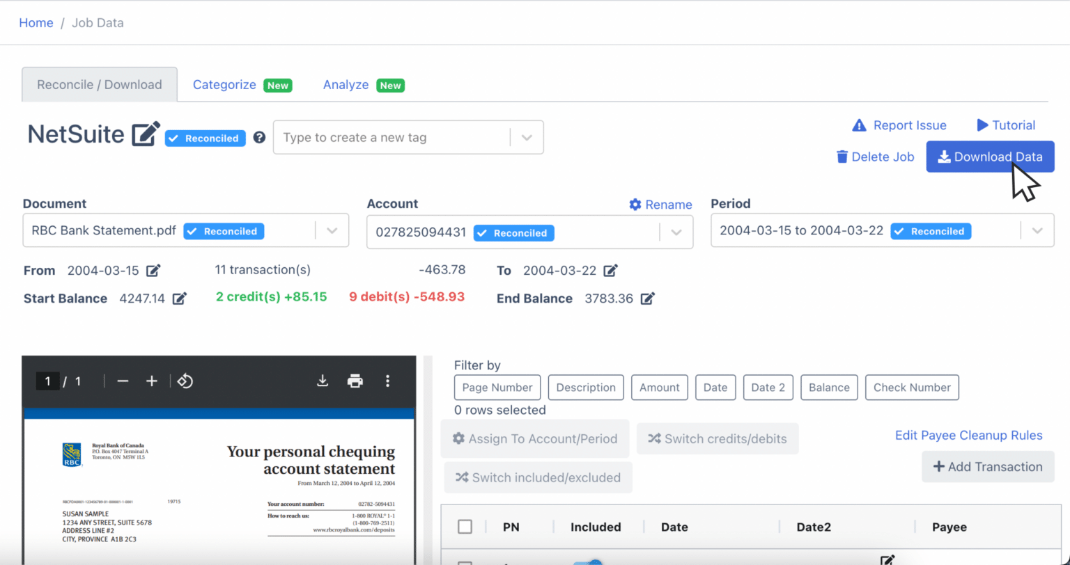 How To Import Bank Statement Into NetSuite - DocuClipper