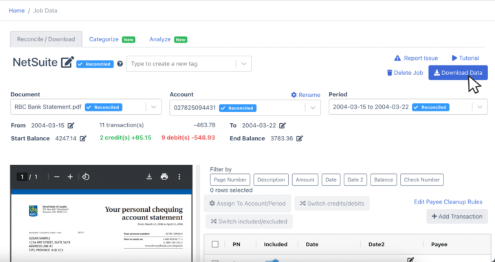How To Import Bank Statement Into NetSuite - DocuClipper
