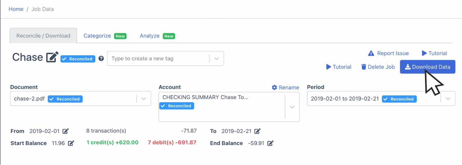 How To Convert Chase Bank Statement To Excel, CSV, And QBO In 1 Minute Or Less - DocuClipper