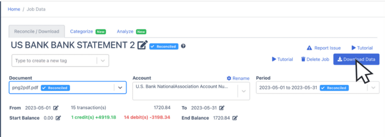How To Convert US Bank Bank Statement To Excel, CSV, And QBO In 1 Minute Or Less - DocuClipper