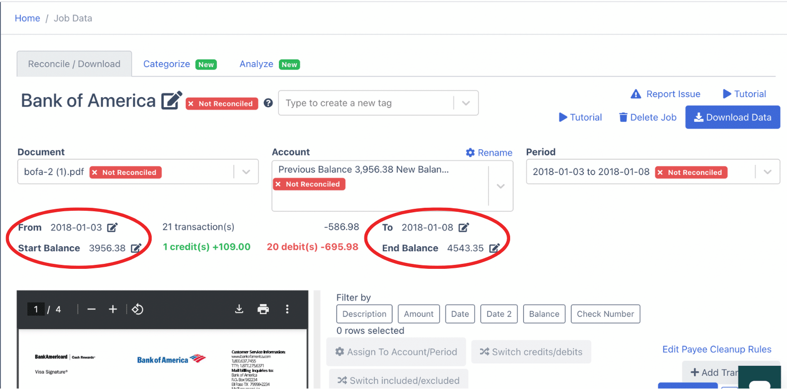 How To Convert BoA Bank Statement To Excel, CSV, And QBO In 1 Minute Or Less - DocuClipper
