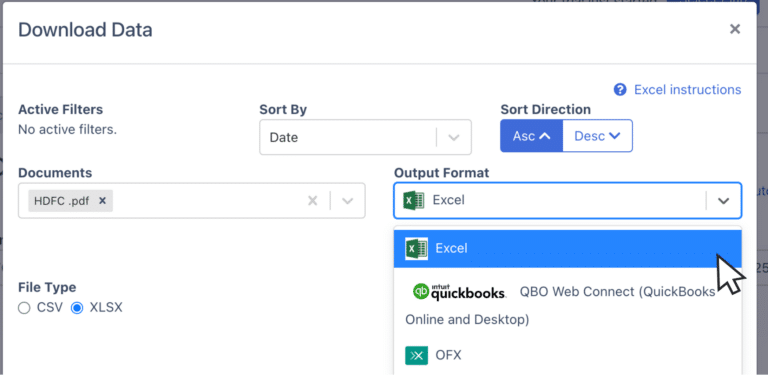 How To Convert HDFC Bank Statement To Excel, CSV, And QBO In 1 Minute Or Less - DocuClipper