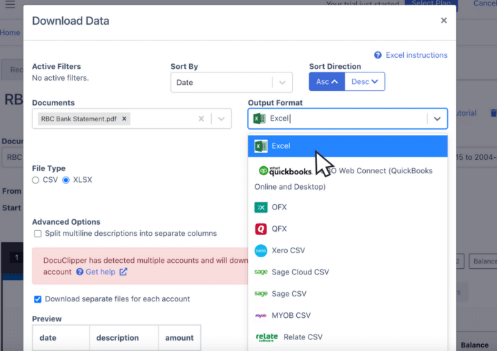 How To Convert RBC Bank Statement To Excel, CSV, And QBO In 1 Minute Or ...