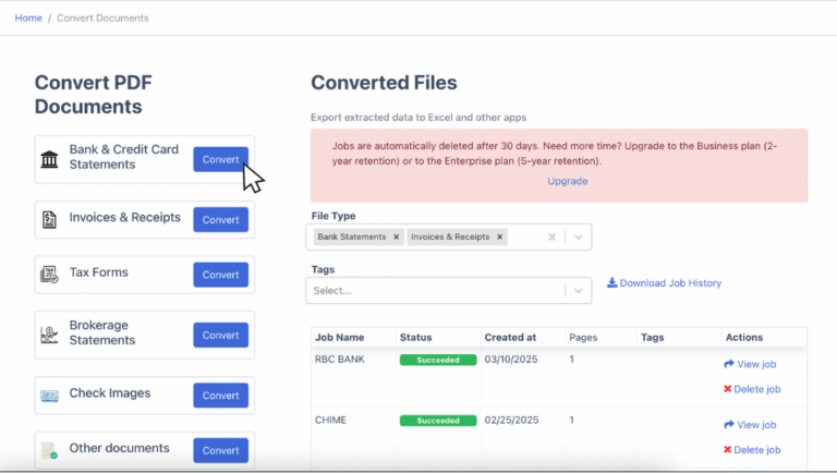 How To Convert Bank And Credit Card Statements To Excel/CSV