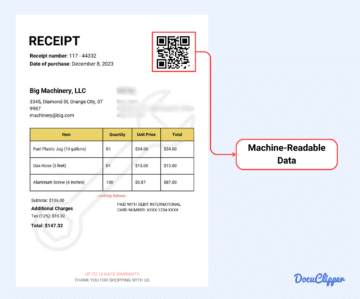 Receipt Data Extraction: Extract Receipt Data - DocuClipper