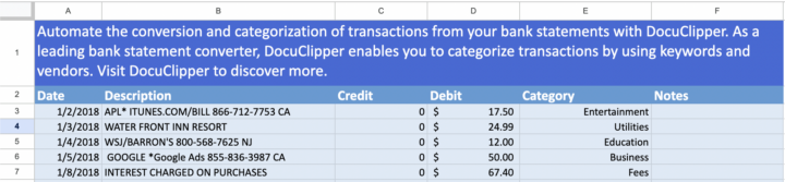 How To Categorize Expenses In Excel (Template Included) - DocuClipper