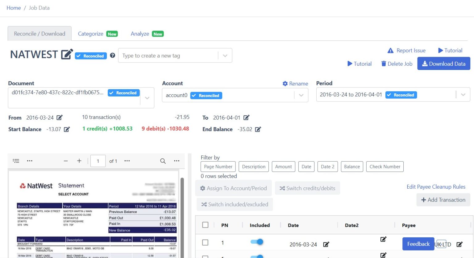 How To Convert NatWest Bank Statements To Excel, CSV, And QBO In 1 ...