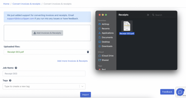How To Scan Receipts Into Excel - DocuClipper
