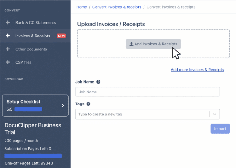 How To Import Invoices Into Zoho Books - DocuClipper
