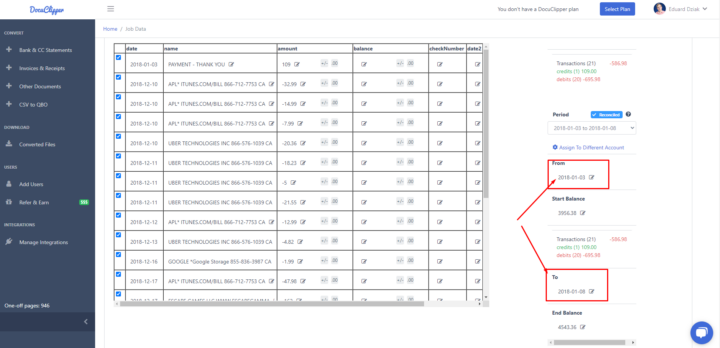 Correcting The Year In DocuClipper - DocuClipper