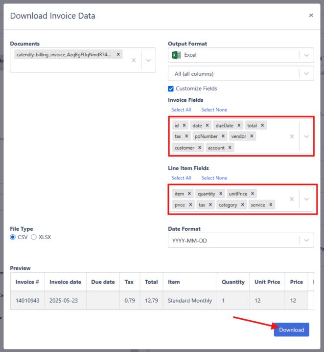 How To Convert Invoice And Receipts To Excel - DocuClipper