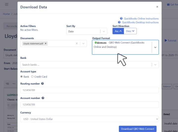 How To Convert Lloyds Bank Statements To Excel, CSV, And QBO In 1 ...