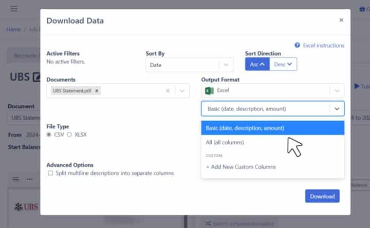 How To Convert UBS Bank Statements To Excel, CSV, And QBO In 1 Minute ... How To Convert UBS Bank Statements To Excel, CSV, And QBO In 1 Minute ...