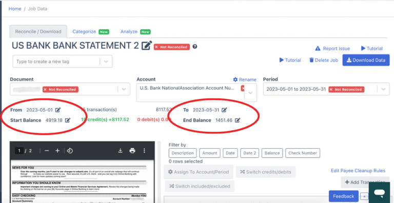 How To Convert US Bank Bank Statement To Excel, CSV, And QBO In 1 Minute Or Less - DocuClipper