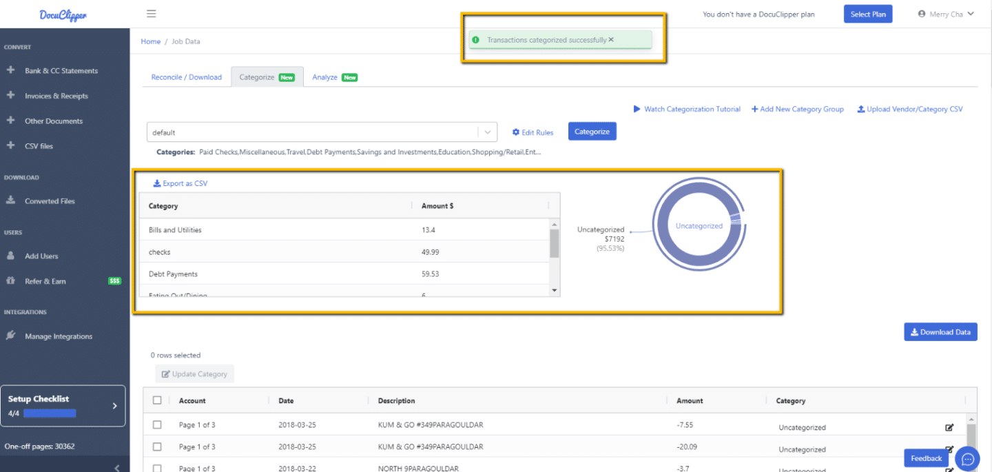How DocuClipper Transaction Categorization Works - DocuClipper