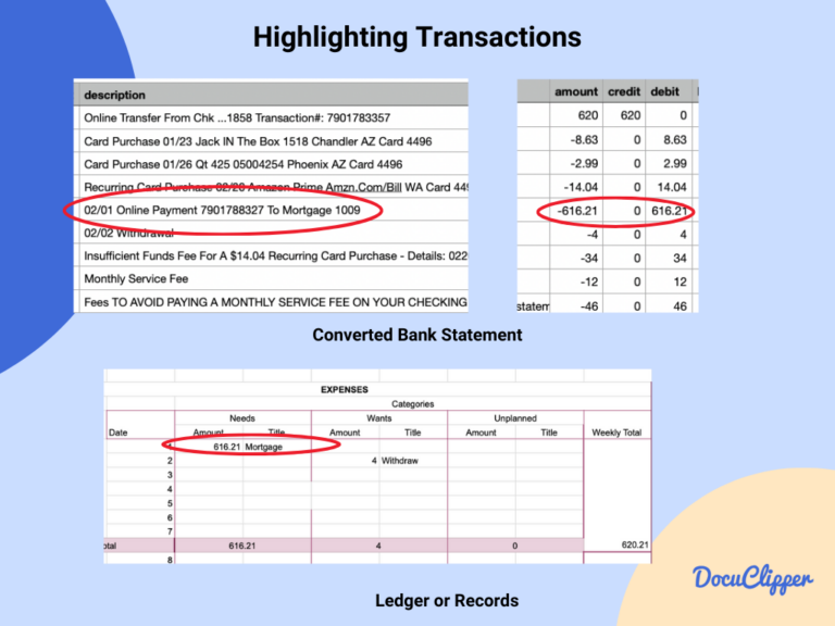 How To Reconcile A Bank Statement - DocuClipper