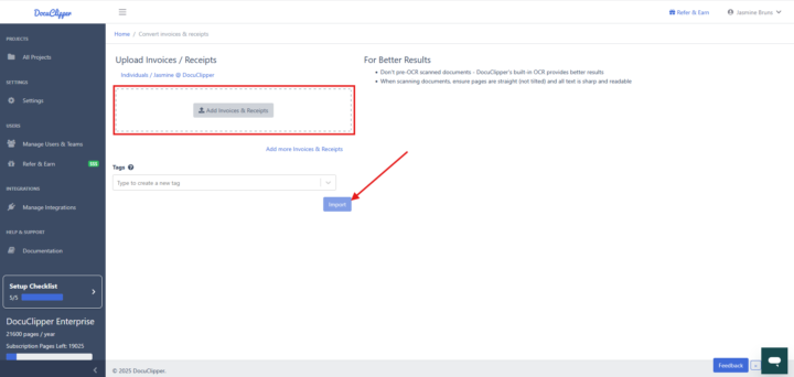 How To Convert Invoice And Receipts To Excel - DocuClipper