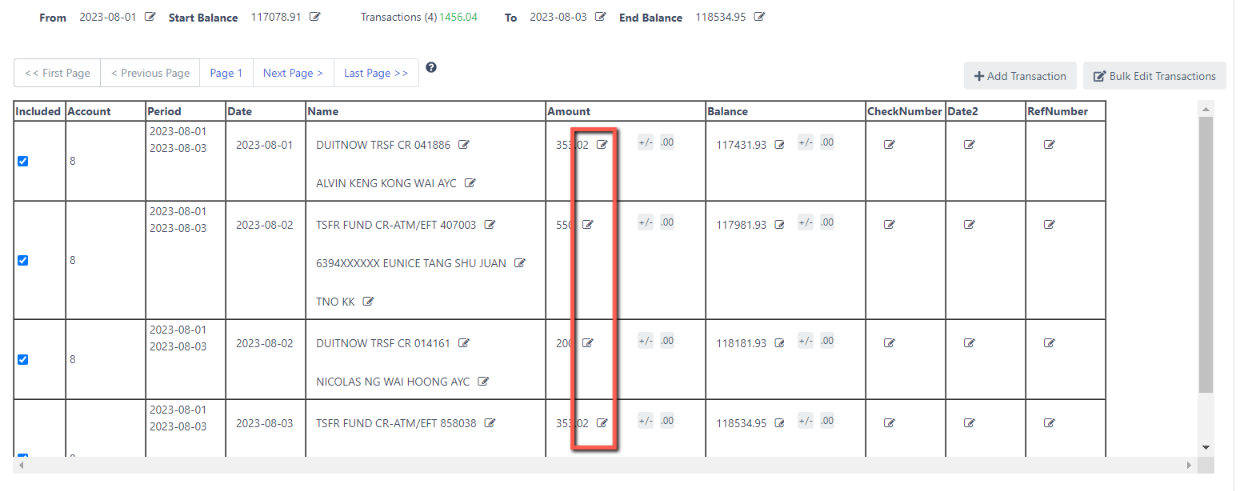 Missing Or Wrong Transactions - DocuClipper