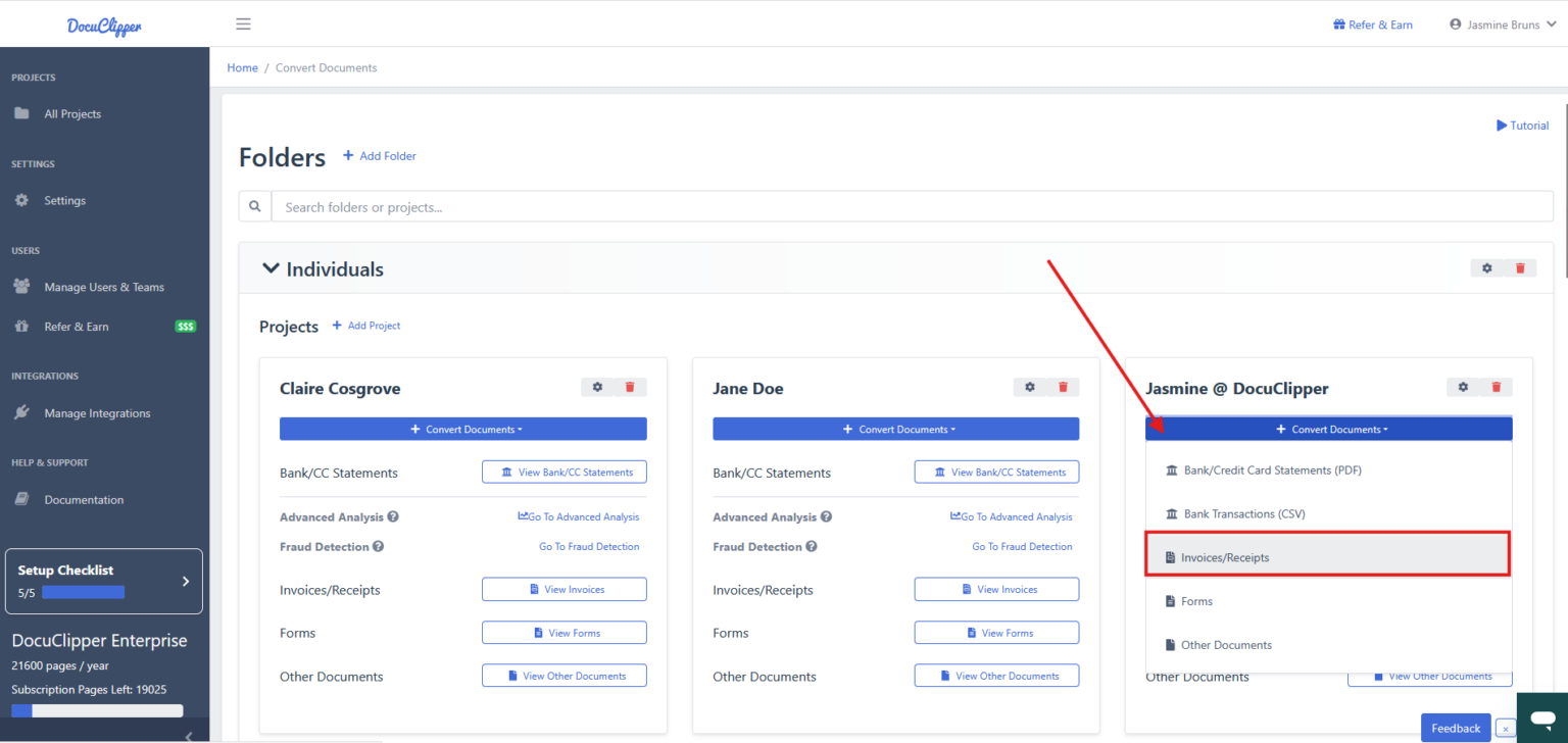How To Convert Invoice And Receipts To Excel - DocuClipper