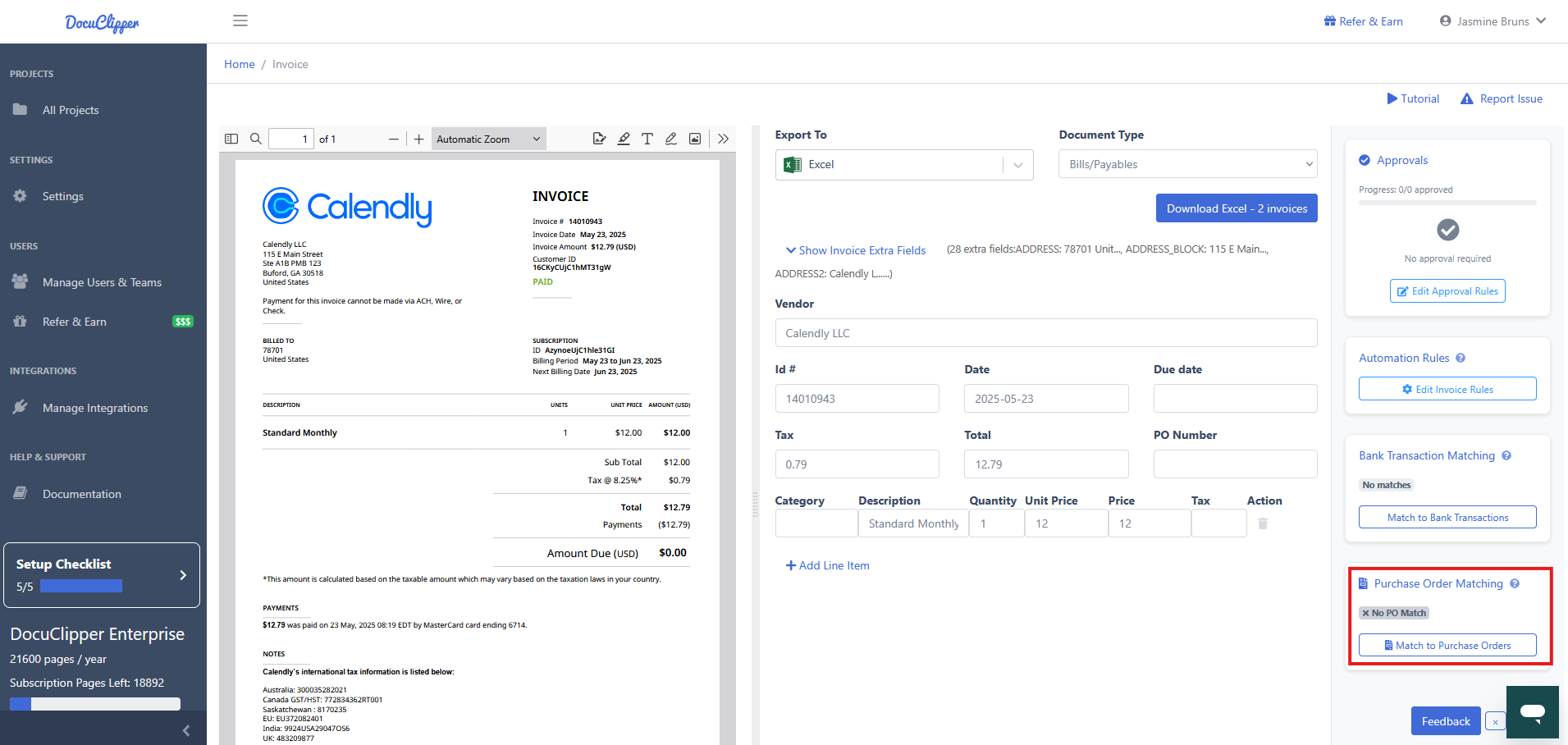 Invoice To Purchase Order Matching Guide - DocuClipper