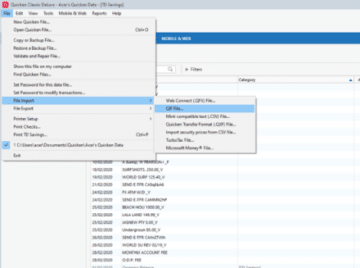 Import Bank Statement Transactions Into Quicken (QIF) - DocuClipper