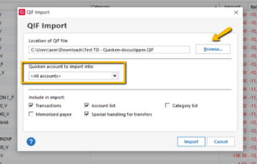 Import Bank Statement Transactions Into Quicken (QIF) - DocuClipper