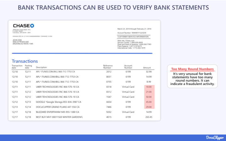 How To Perform Bank Statement Verification - DocuClipper